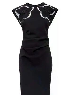 Acler Koda Floral-appliqué Midi Dress