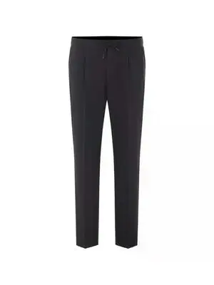 Herno Drawstring-waist Straight-leg Trousers - Black