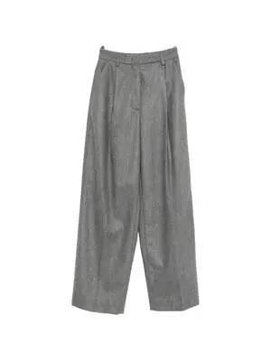 THELATEST Pleated Wide-leg Trousers - Grey