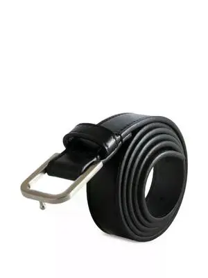 Saint Laurent Minimal Smooth Leather Belt - Black