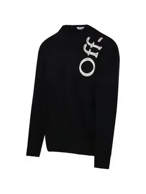 Off-White Logo-embroidered Knitted Sweater