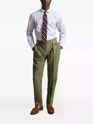 Polo Ralph Lauren Custom Fit Striped Poplin Shirt - Purple
