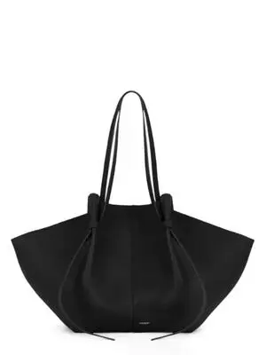 Yuzefi Large Mochi Pebble-grain Leather Tote Bag - Black