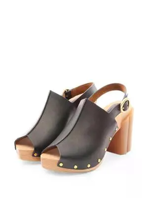 Stella McCartney Daisy Stud Embellished Peep Toe Slingback Sandals