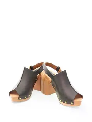 Stella McCartney Daisy Stud Embellished Peep Toe Slingback Sandals