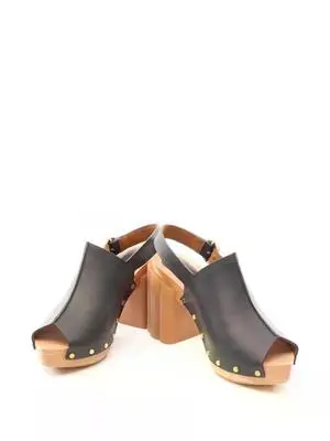 Stella McCartney Daisy Stud Embellished Peep Toe Slingback Sandals