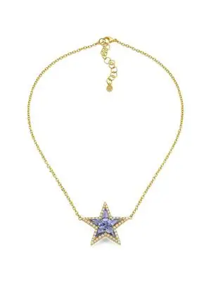 BUDDHA MAMA Tanzanite And Diamond Necklace - Gold