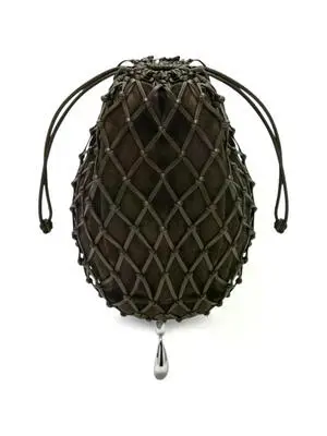 Savette Macrame Suede Pouch Bag - Brown
