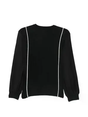 Liu Jo Contrast Stripe Fine Knit Sweatshirt
