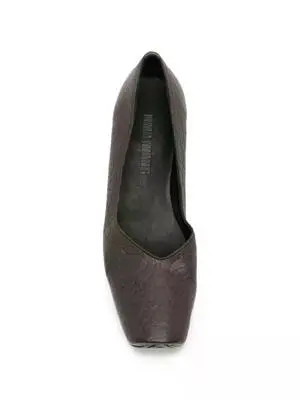 UMA WANG Crinkled-effect Square-toe Pumps