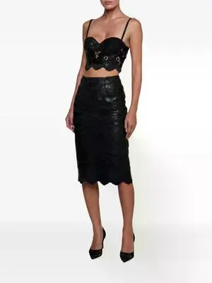 L'Agence Royal Lace-overlay Midi Skirt
