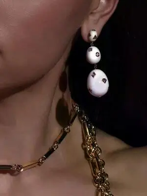 BIBI VAN DER VELDEN Pop Art Pink Sapphire Earrings