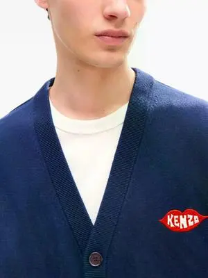 Kenzo Embroidered Motif V-neck Cardigan