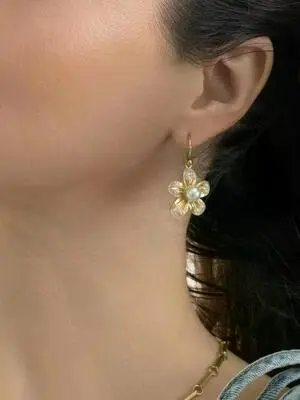 Irene Neuwirth 18k Yellow Akoya Pearl And Diamond Earrings