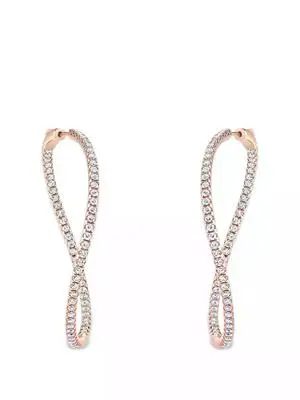 ANITA KO Diamond Twisted Hoop Earrings