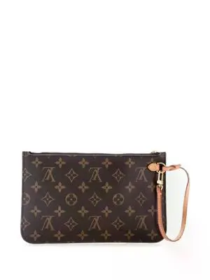 LOUIS VUITTON Neverfull Pochette Monogram Canvas Large Pouch - Brown