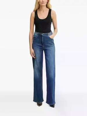 Guess Rhinestone Embellished Scoop Neck Sleeveless Top