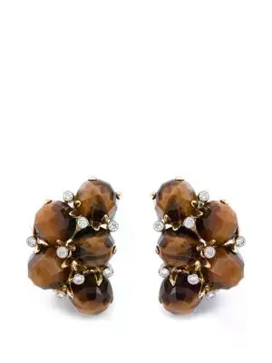 ALETTO BROTHERS Orba Tiger's Eye And Diamond Earrings