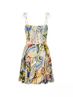 Alice + Olivia Jeanette Tie-strap Mini Dress