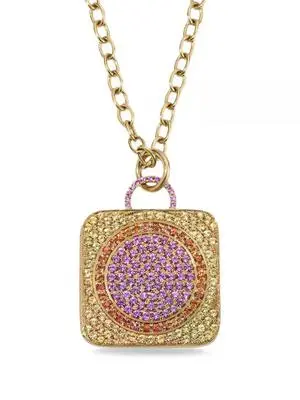 Devon Woodhill Voyage Sapphire Locket Pendant In 18k Yellow - Gold