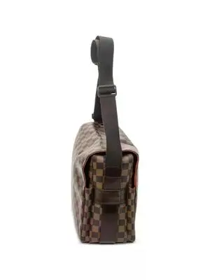 LOUIS VUITTON Damier Ebene Naviglio Shoulder Bag - Brown