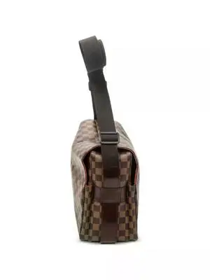 LOUIS VUITTON Damier Ebene Naviglio Shoulder Bag - Brown