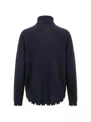 KUJTEN Mavis Distressed Roll-neck Sweater