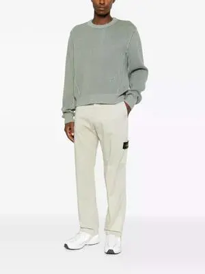 Stone Island Logo Patch Straight-leg Trousers