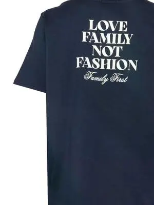 FAMILY FIRST Crewneck Letering-print T-shirt