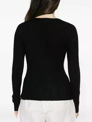 HUGENBERG Ribbed Knit Henley Sweatshirt
