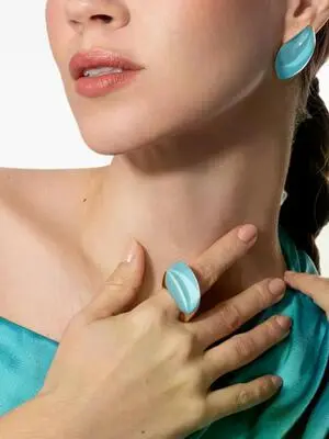 Vhernier Aladino Turquoise And Rock Crystal Ring