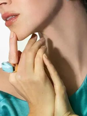 Vhernier Aladino Turquoise And Rock Crystal Ring