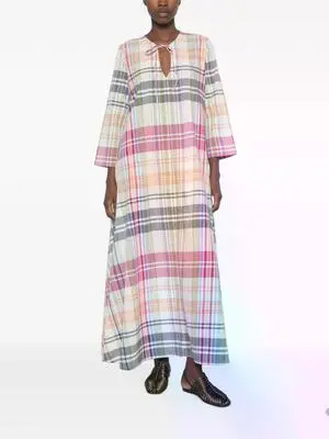 ORDI.TO Lavinia Check-print Maxi Dress