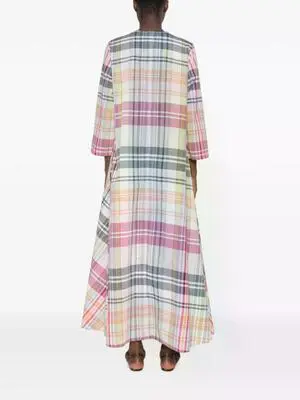 ORDI.TO Lavinia Check-print Maxi Dress
