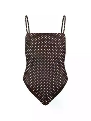 Matteau Polka Dot Square Neck Swimsuit