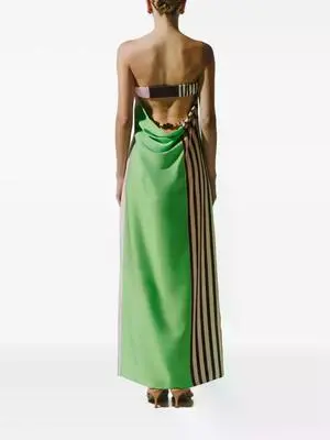 BAOBAB Lola Maxi Dress With Open Back And Resin Stone Embellishments