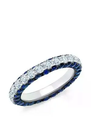 GRAZIELA Sapphire And Diamond Band Ring