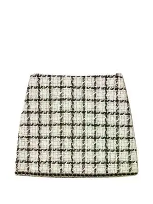 TWINSET Check Pattern Mini Skirt - Grey