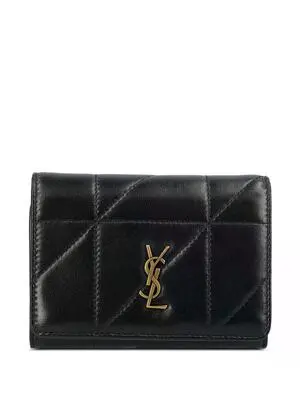Saint Laurent Jamie Slim Tri-fold Wallet In Lambskin - Black