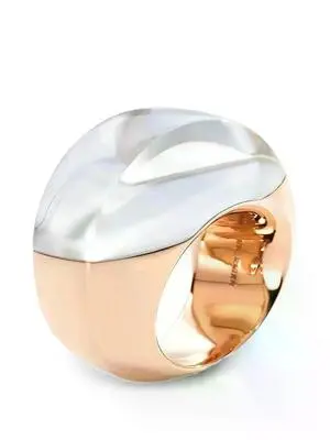 Vhernier Aladino Rock Crystal And Mother Of Pearl Ring - Pink
