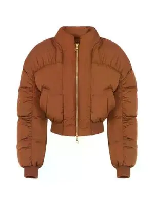 Elisabetta Franchi Down Jacket In Voile Fabric
