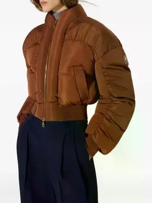 Elisabetta Franchi Down Jacket In Voile Fabric