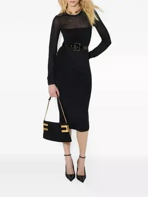 Elisabetta Franchi Knit Dress With 3d Effects