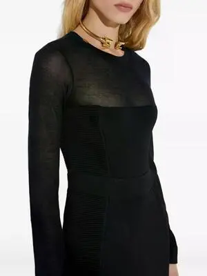 Elisabetta Franchi Knit Dress With 3d Effects
