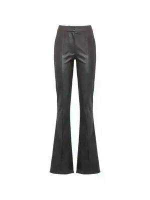 Elisabetta Franchi High-waisted Ribbed Bell-bottom Trousers