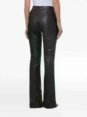 Elisabetta Franchi High-waisted Ribbed Bell-bottom Trousers