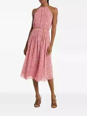 Michael Kors Chain-belt Halter Midi Dress