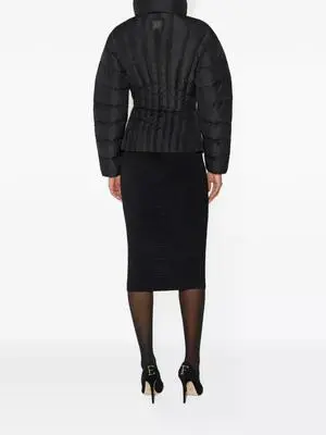 Elisabetta Franchi Down Jacket In Voile Fabric