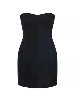 Elisabetta Franchi Cool Wool Mini Dress - Black