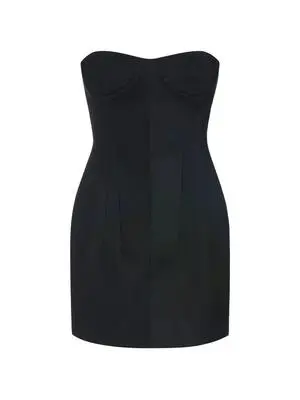 Elisabetta Franchi Cool Wool Mini Dress - Black